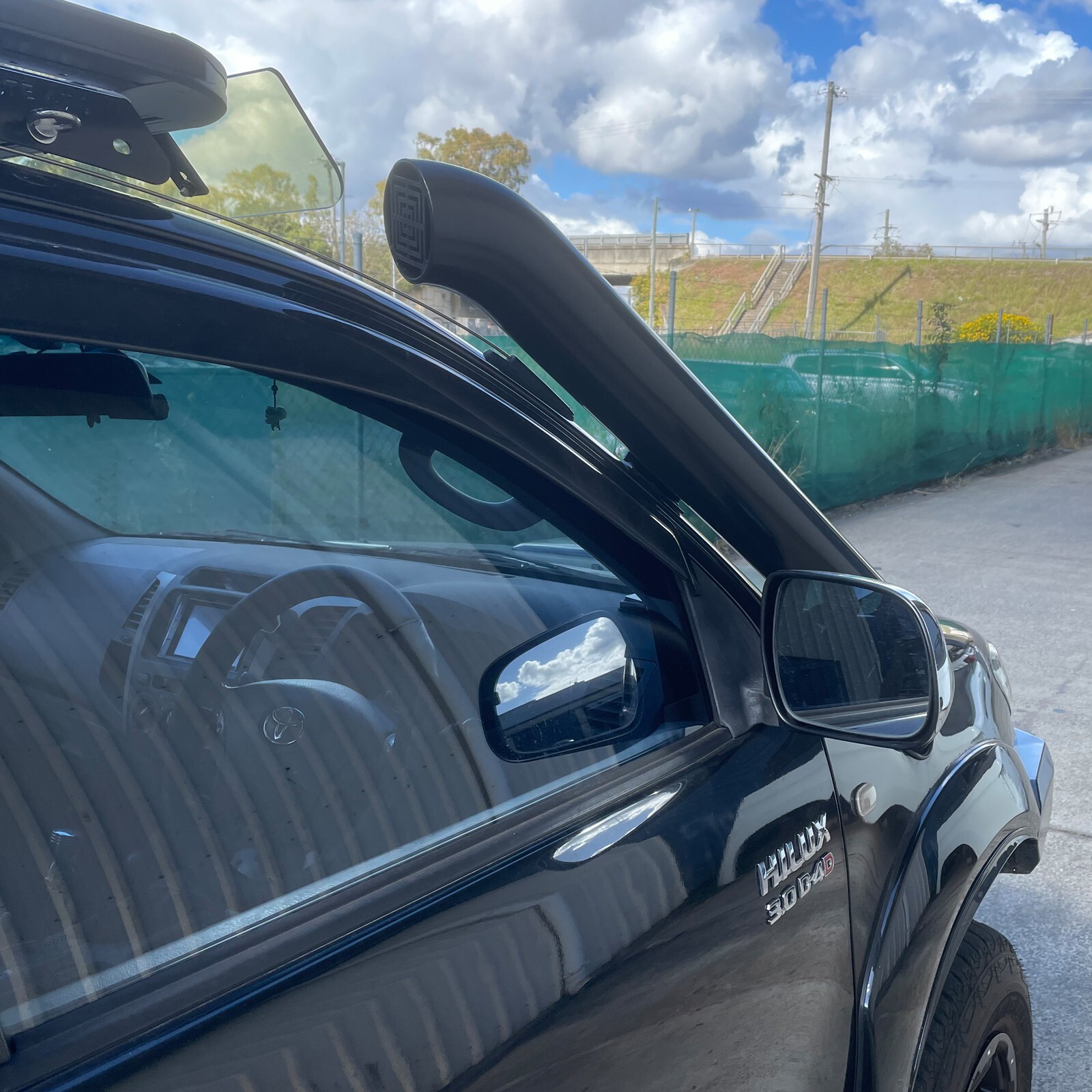 Satin Black Stainless Snorkel Air Intake 4 Inch fit Toyota Hilux N70 ...