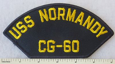 USS NORMANDY CG-60 - US NAVY GUIDED MISSILE CRUISER SHIP CAP PATCH HAT ...