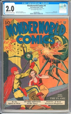 Wonderworld Comics #8 Classic Cover Golden Age Lou Fine Cover Fox 1939 ...