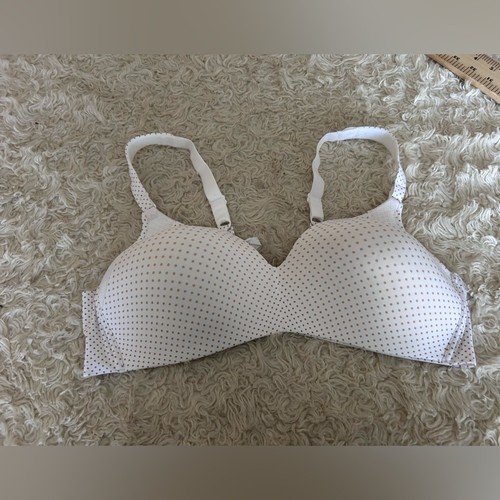 Warner's White and Pink Polka Dot Bra SIZE 38B | eBay