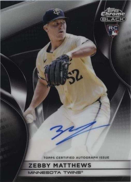 2025 Topps Chrome Black - Autographs Zebby Matthews #CBA-ZM (AU, RC ...