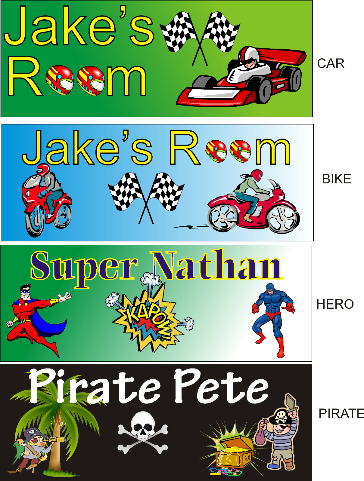 Kids Door Sign CHILDRENS PLAQUES Bedroom Doors Personalised names Gift ...