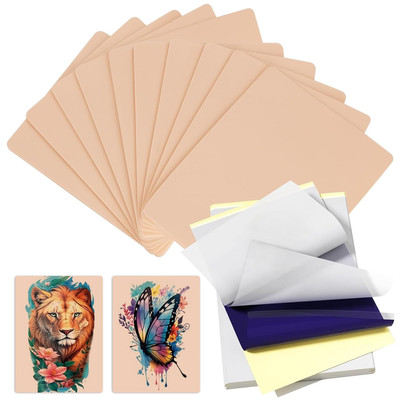 Kit Práctica Tatuaje 35 Pzs, Piel Falsa y Papel Transferencia | eBay