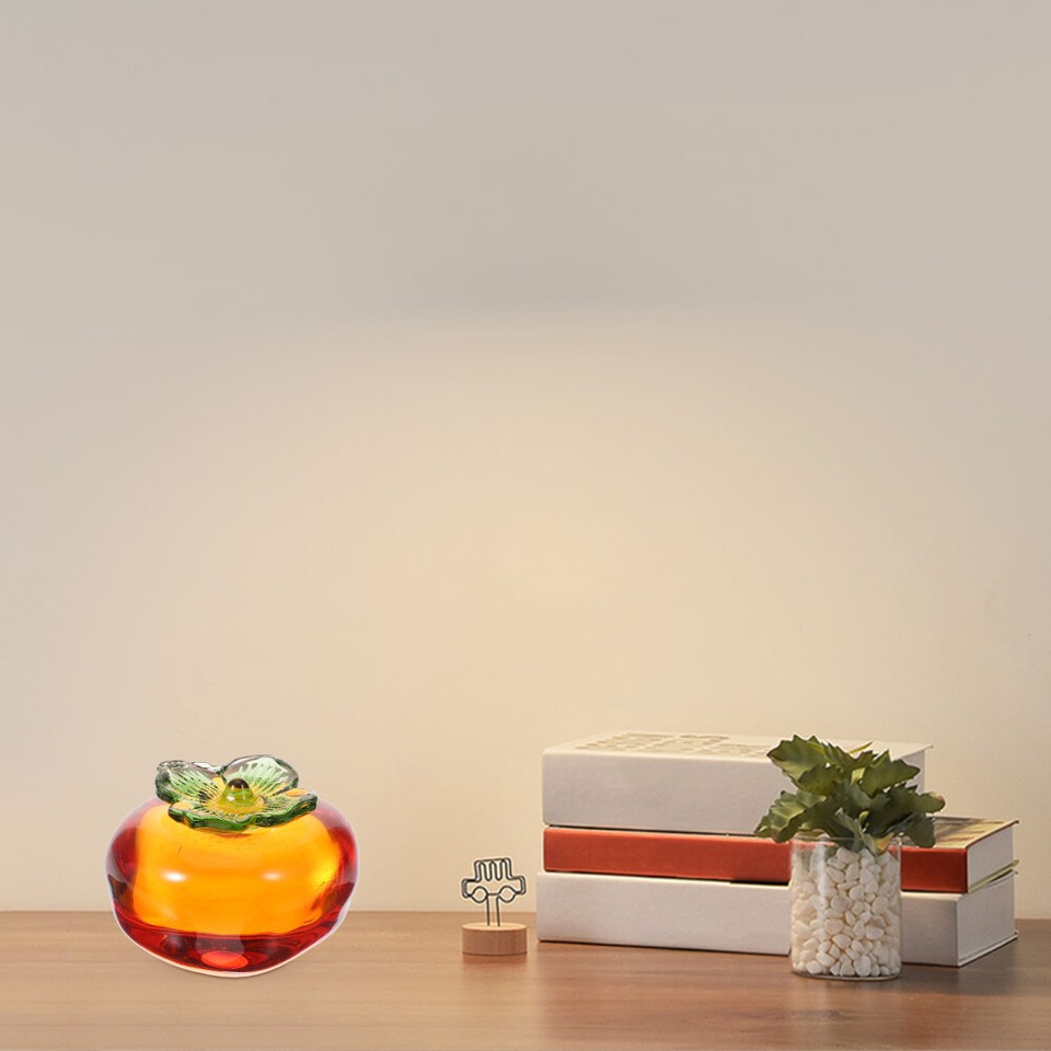 Glass Persimmon Model Decorative Persimmon Decor Cabinet Vivid ...