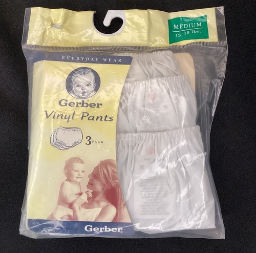 Vintage GERBER Vinyl Pants Cover Pinless Baby Diaper M 13-18 lbs. NIP ...