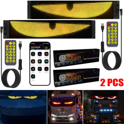 2PCS Devil Eyes Light DIY Eyes Dynamic LED Display Screen for Car ...