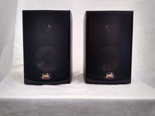 PSB Alpha LR1 Speakers Alfa 1 Bookshelf Black Ash Made in Canada | eBay
