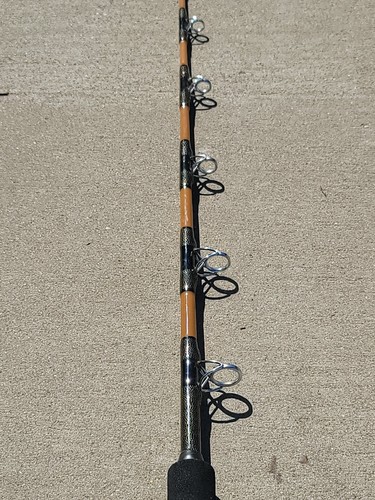 VNTG CAL-STAR FISHING ROD CUSTOM GOLD/BLK 5' 5 1/2' 15-40 LBS TEST ...