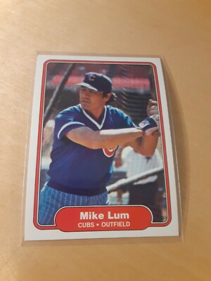1982 Fleer #599 MIKE LUM Chicago Cubs Baseball Card, Outfielder, Star ...