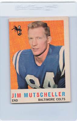 1959 Topps #89 Jim Mutscheller Colts EX *DA9461 | eBay