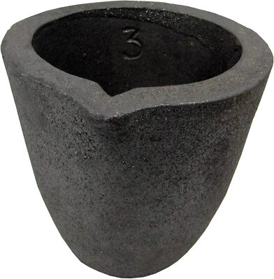 #3-6Kg Clay Graphite Crucibles Premium Black Foundry Cup Furnace Torch ...