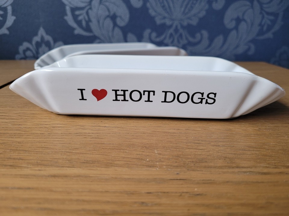 Heinz Official I Love Hot Dogs Collectable Ceramic Hot Dog Dish Plate ...
