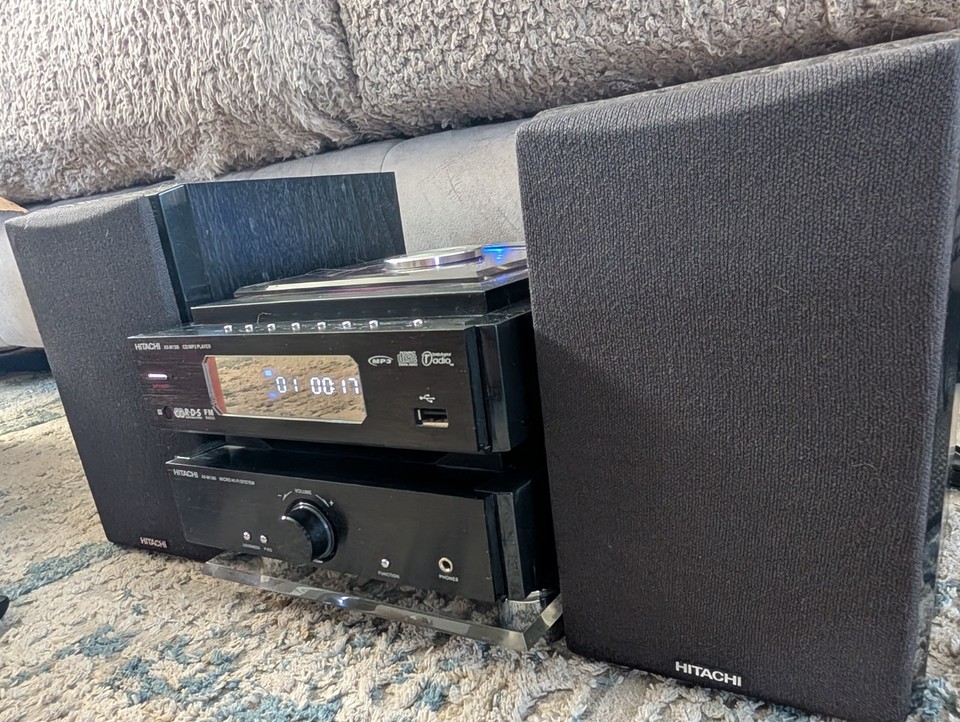 Hitachi AX-M136i CD USB MP3 DAB FM Radio Micro Hi-Fi Music Speaker ...