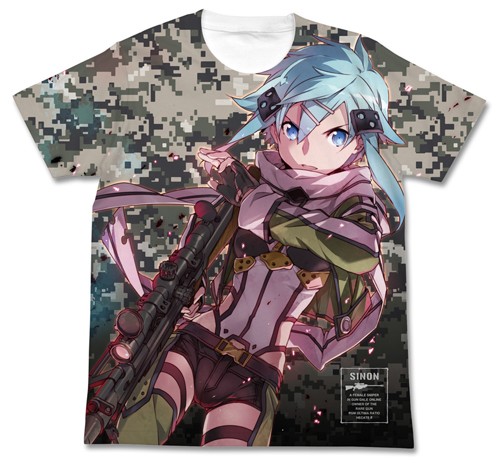 y7h Sword Art Online Sinon Full Graphic T-shirt M Unopened White Japan ...