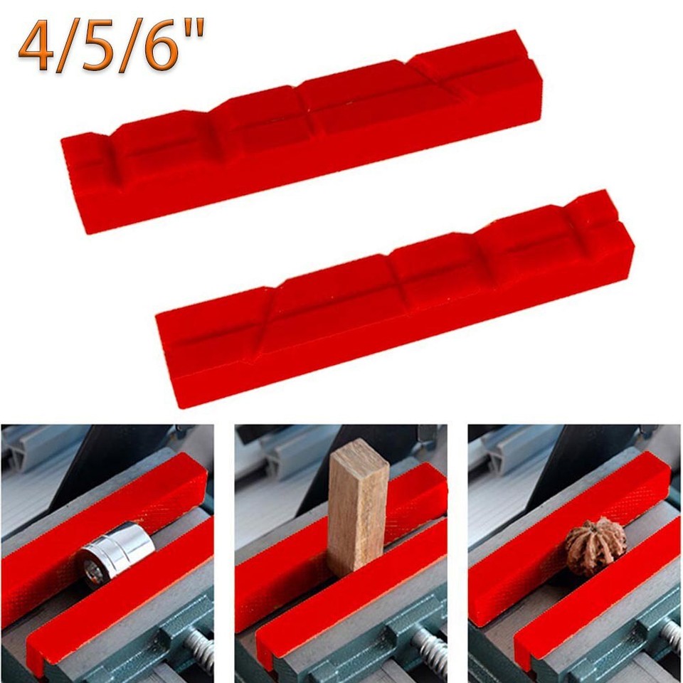 4/5/6 inch Pair Universal Vise Soft Jaws Vice Magnetic Reversible Pads ...
