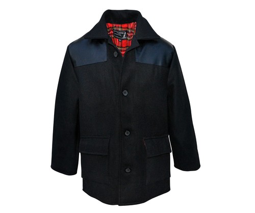 Donkey Jacket Coat Heavy Wool Tartan Lining + PVC Worker Skinhead Punk ...