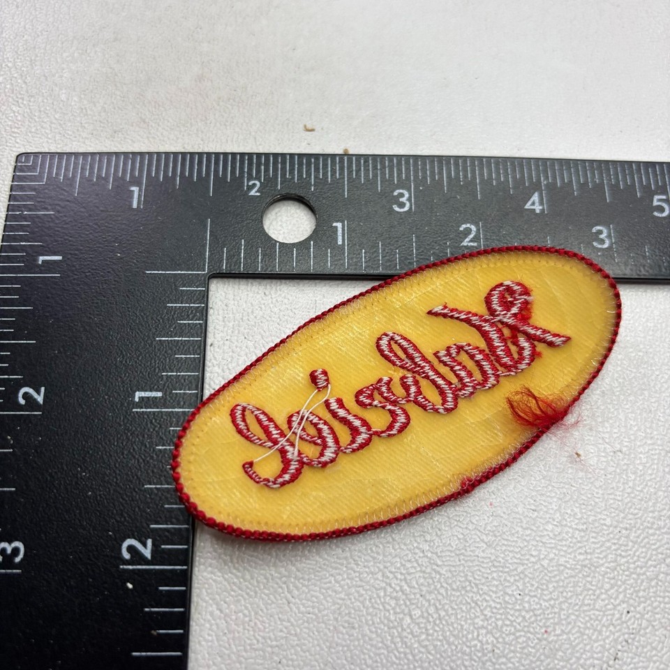 Vtg Oval Cursive Red Letter Name GABRIEL Patch Badge (Workwear Uniform ...