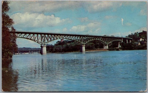 Augusta Toll Bridge Over Kennebec River Augusta Maine Postcard T262 | eBay