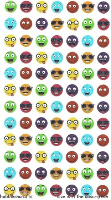 SMILE Faces Sticko Mini Metallic stickers - Happy Funny Faces 84 ...