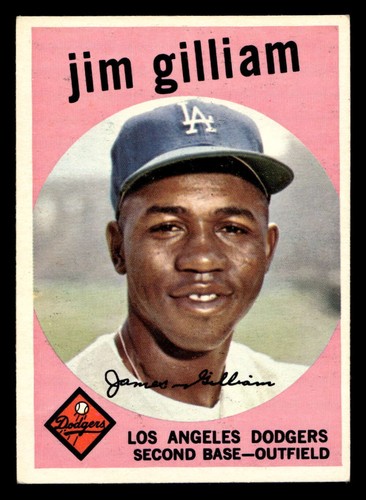 1959 Topps #306 Jim Gilliam Ex-Mint Dodgers | eBay