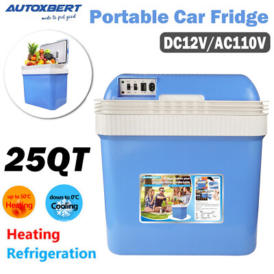 25QT Portable Car Fridge Freezer Cooler Mini Refrigerator 12V/110V ...