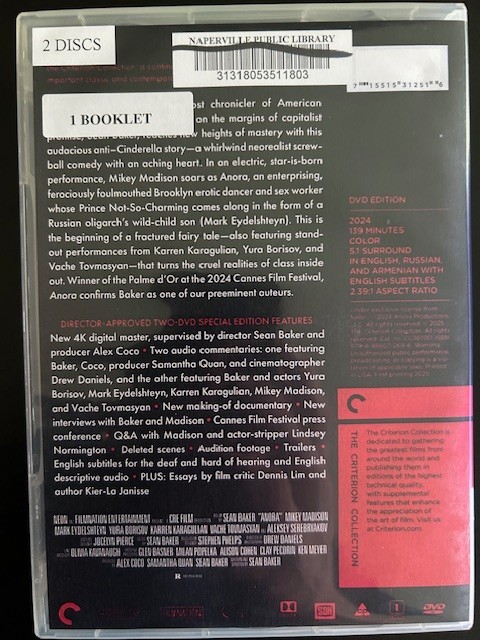 Anora (Criterion Collection) [DVD] - USED FORMER LIBRARY COPY | eBay