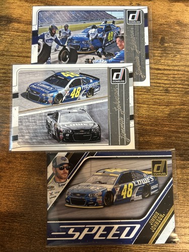 2017 Panini Donruss Jimmie Johnson (3) Speed #S1 & 102 & 91 Lowe’s 48 ...