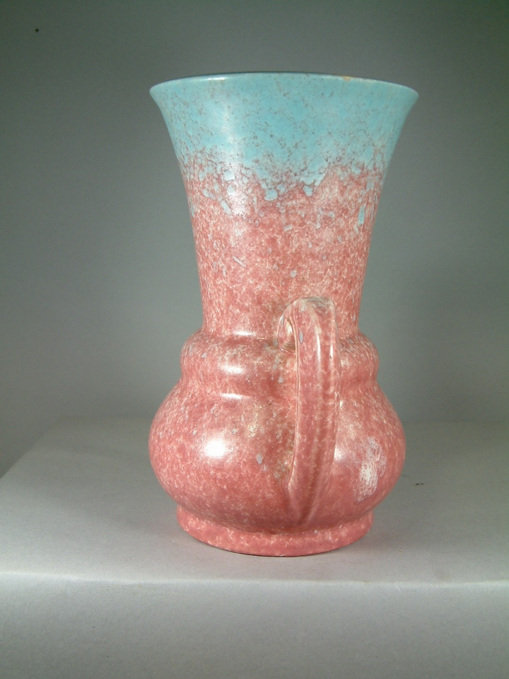 ROSEVILLE TOURMALINE Double Handled VASE 8" CIRCA 1933 Look! | eBay