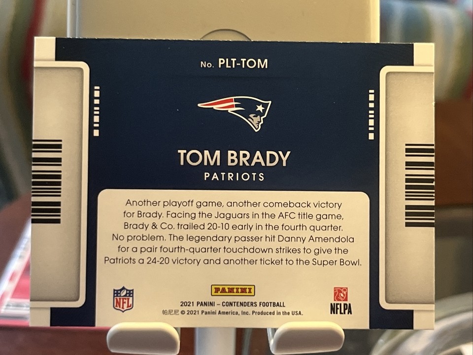 2021 NFL Contenders Tom Brady Playoff Ticket PLT-TOM New England ...