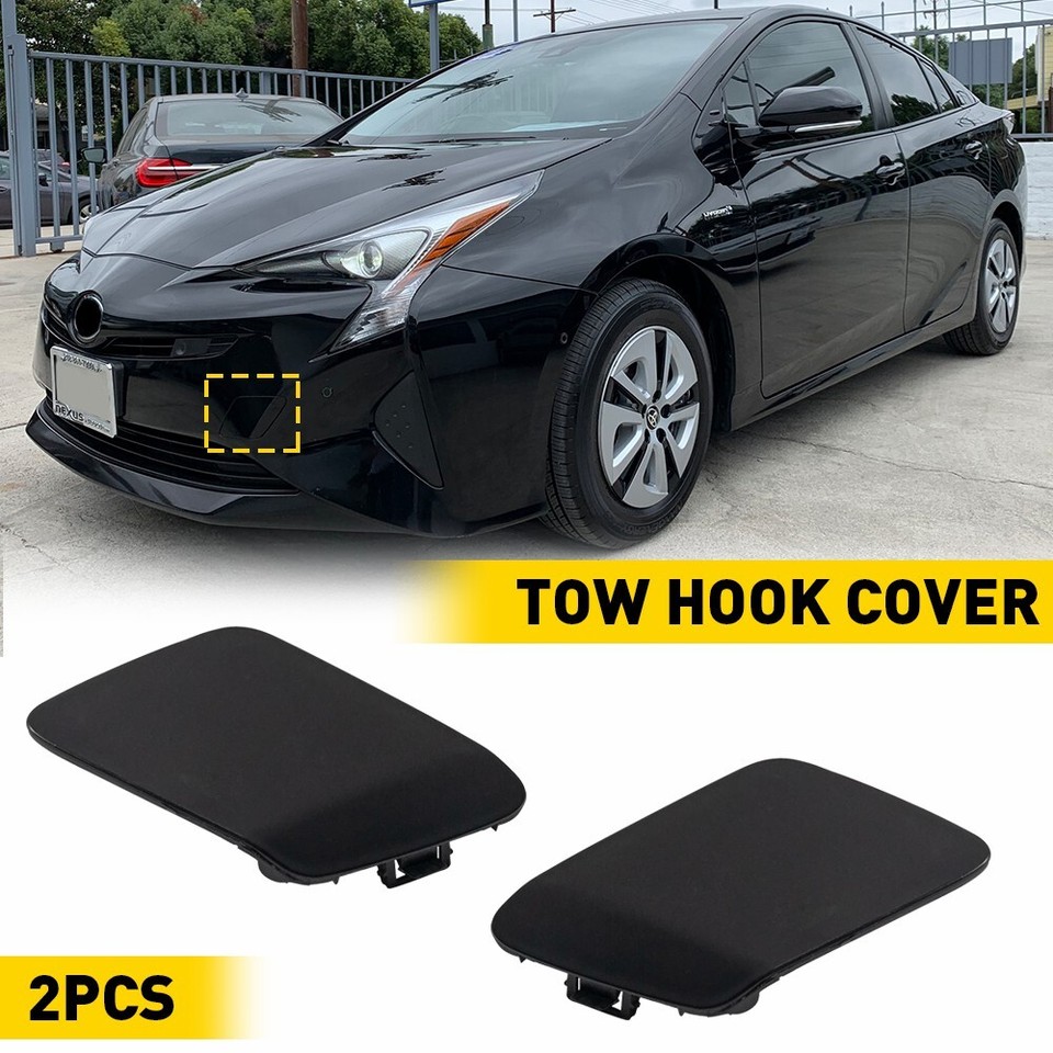 For 2016 2017 Toyota Prius Left & Right Front Bumper Tow Hook Eye cap ...