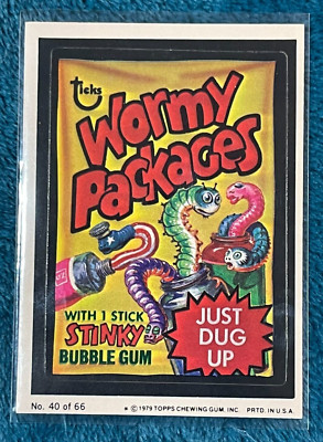 TOPPS Wacky Packages Pack 1979 WORMY PACKAGES Original #40/66 VTG | eBay