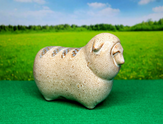Glazed Ceramic 5.5" Merino Sheep Figurine | eBay