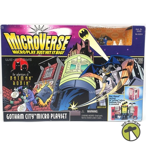 DC Microverse Batman and Robin Gotham City Micro Playset 1996 Hasbro ...