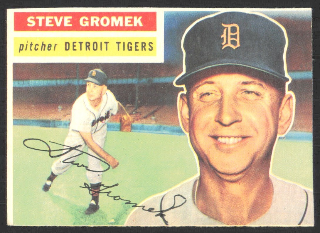 1956 Topps (TRIMMED) Steve Gromek Detroit Tigers #310 | eBay