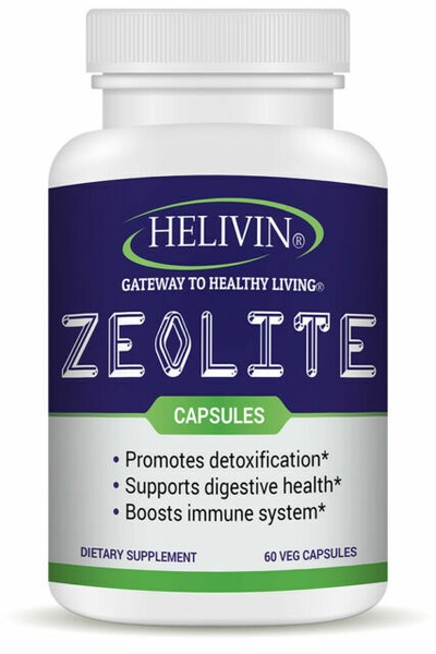 Helivin Zeolite Supplement for Detoxification – No Fillers - 60 Veggie ...