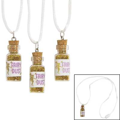 Gold Glitter Fairy Pixie Dust Necklace Fairies Party Supplies Novelty Favours 12 | eBay Australia