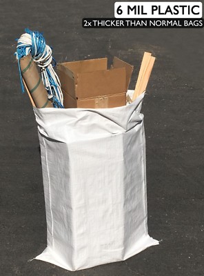 (1) Contractor Bags - 6 Mil - 31" x 45" - Garbage Dumpster Bag Trash ...
