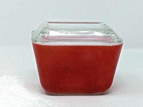 Pyrex 501 Fridge Box red with clear glass Lid fridgee 501-c nice ...