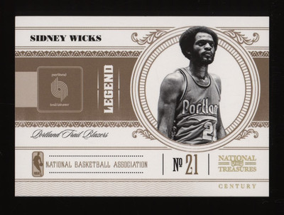 2010-11 Sidney Wicks Panini National Treasures Century Legend #4/5 ...