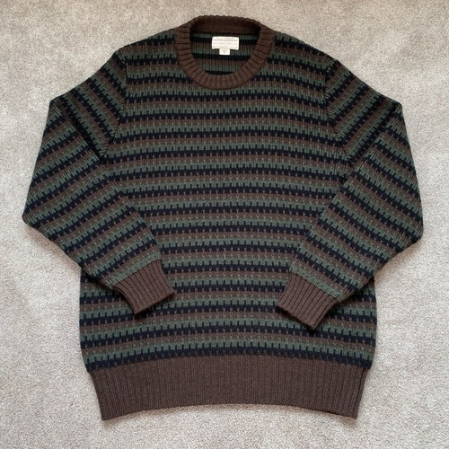 Filson Jacquard Wool Crew Neck Sweater XL Heavyweight 100% Soft Merino ...