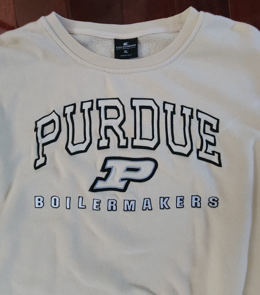 Vintage 90s Purdue Boilermakers Crewneck Sweatshirt Embroidered XL | eBay