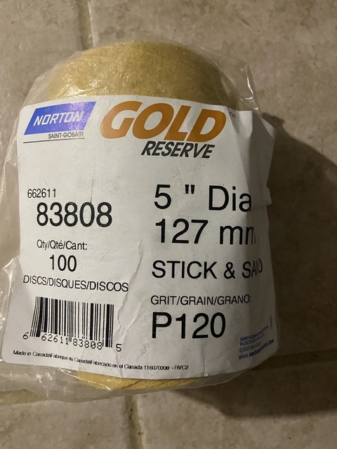 Norton Gold Reserve A296 Stick & Sand - 5” Dia - P120 Grit - #83808 ...