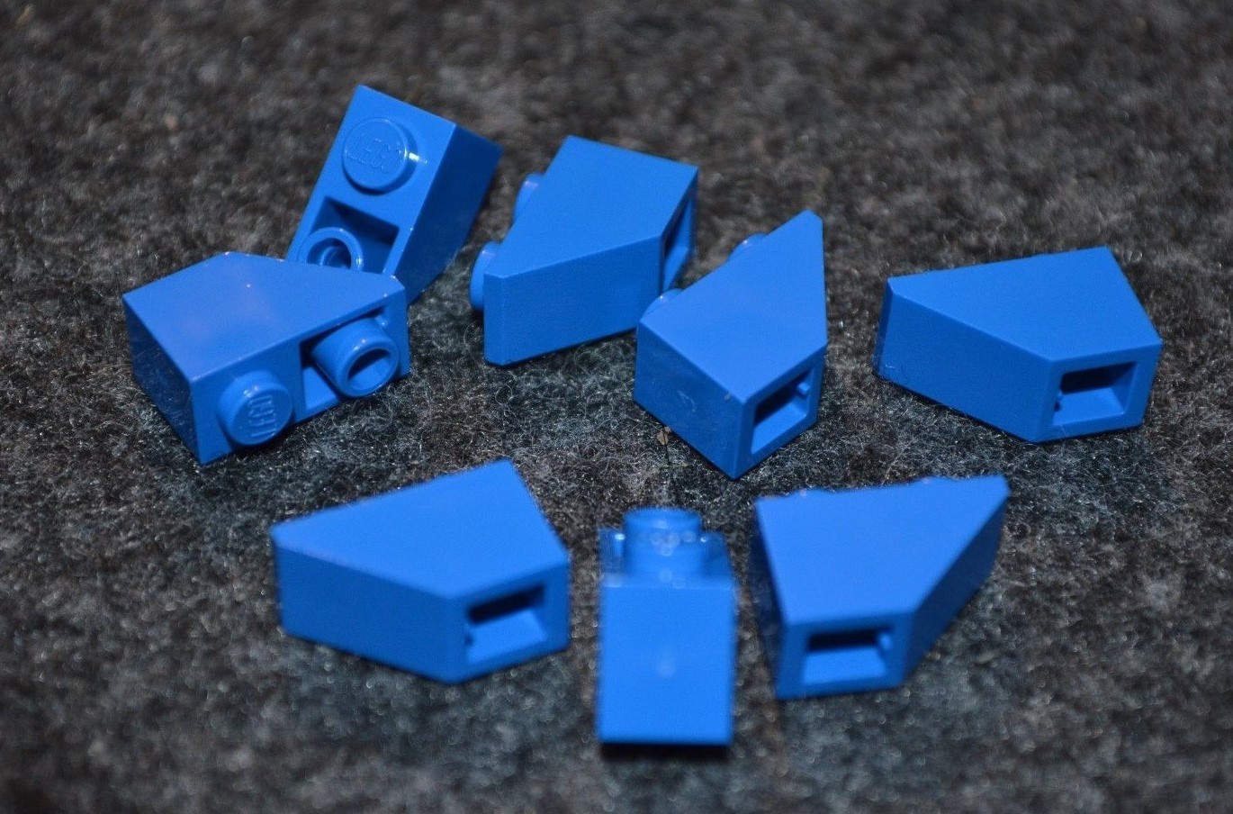 8 ~ 1x2 Blue Standard Inverted Slope Bricks ~ New Lego Parts ~ | eBay