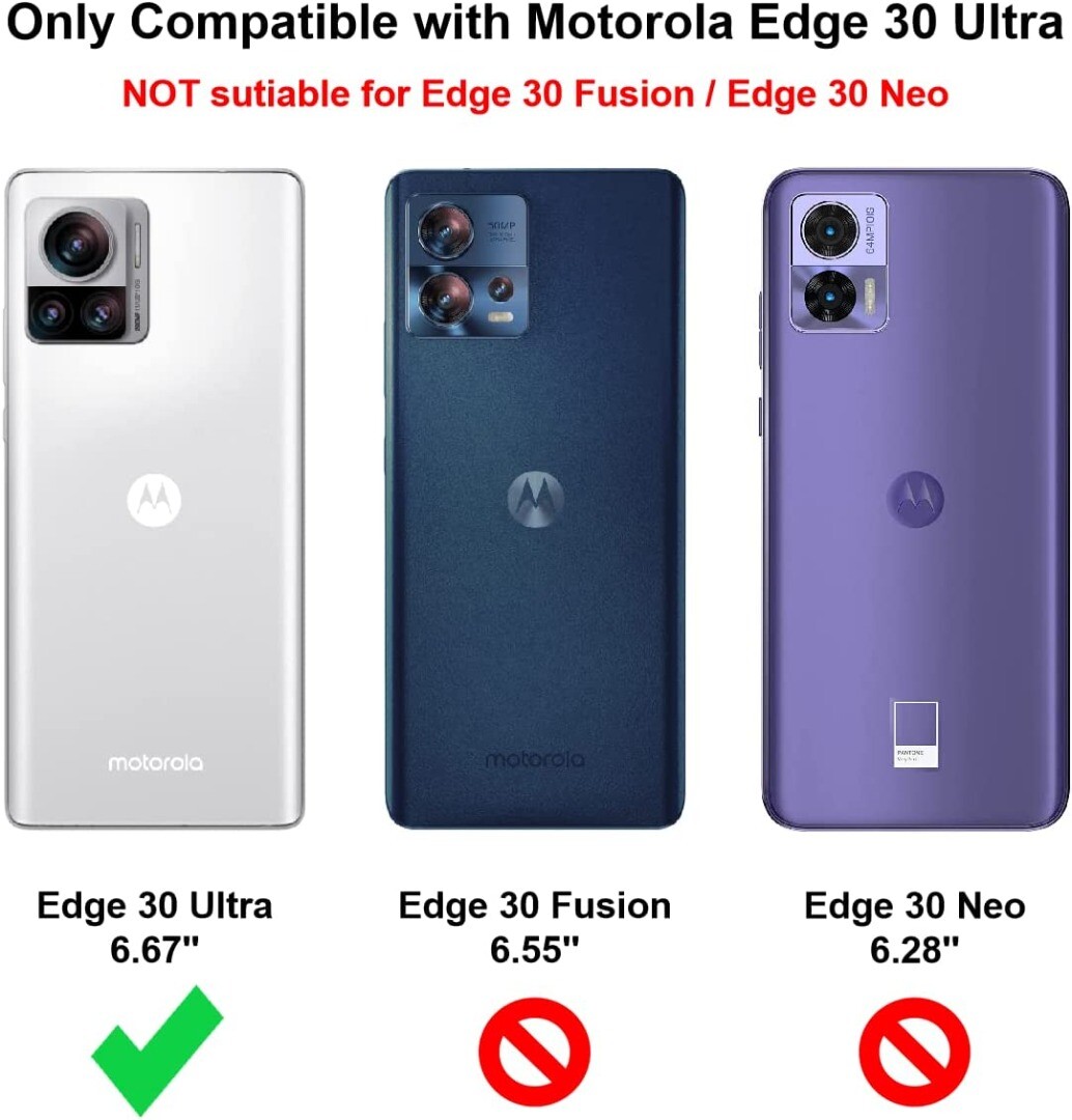 Para Motorola Borde 30 Ultra 5G Funda,Fino Claro Silicona Antichoque ...