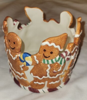 Gingerbread Bowl Boy Girl 4" x 5" Ceramic | eBay