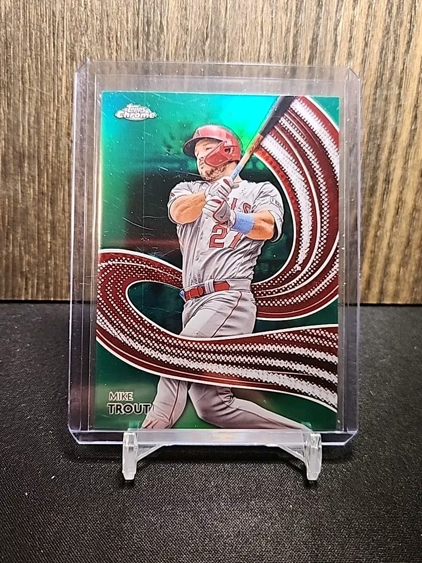 2024 Topps Chrome - Strokes Green Refractor #S-1 Mike Trout /99 | eBay