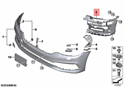 Genuine BMW G30 G31 518d 520d ed 520dX 520i Support Fog Lamp Left ...