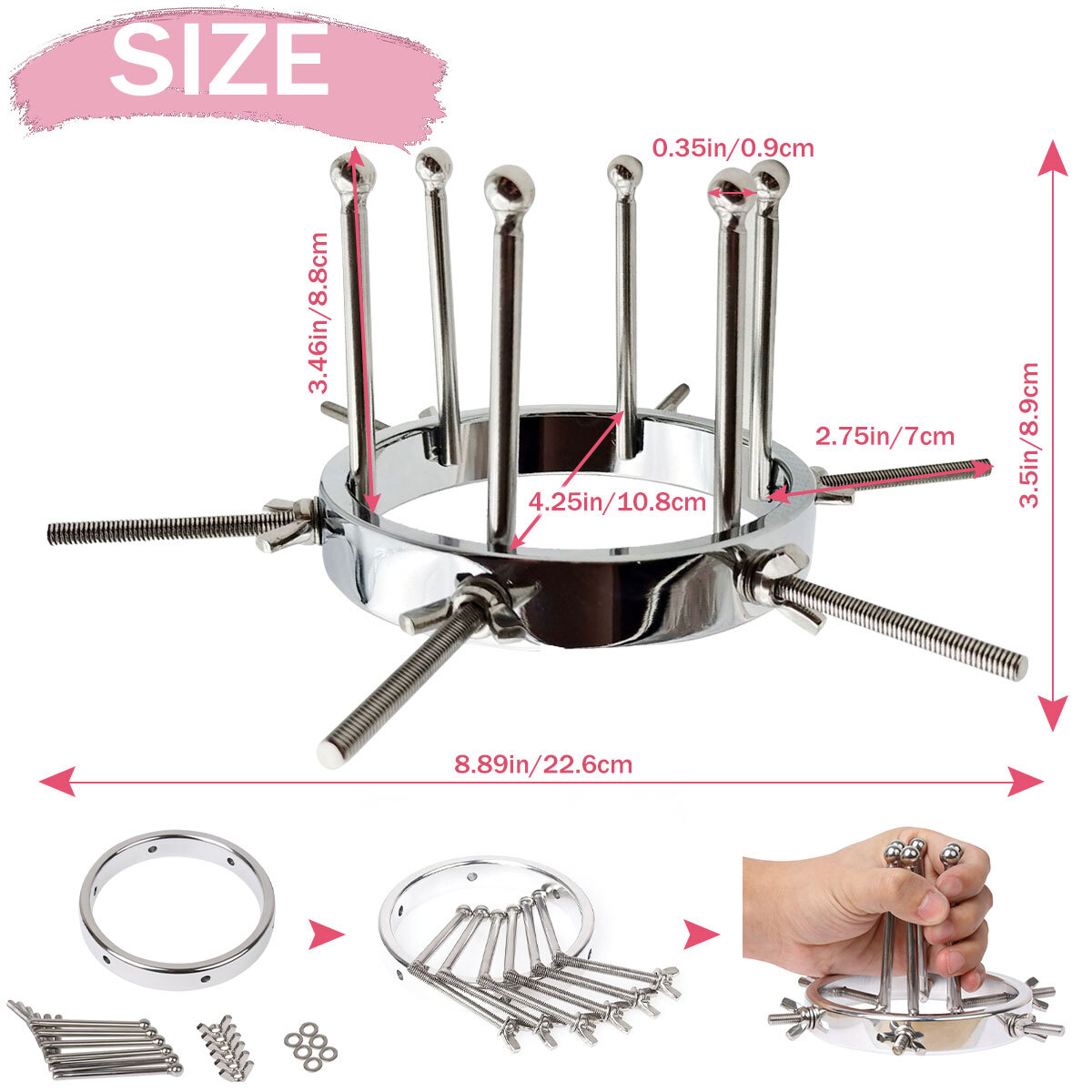 Anal Plug Spreader Vaginal Stretcher Butt Plug Adjustable Metal ...