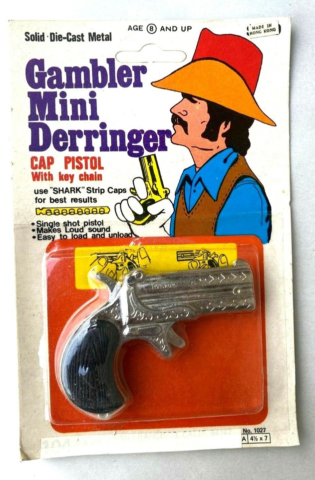 Set of 5 Miniature Die-cast Mini Metal Cap Guns 1970's Old Store Sock ...