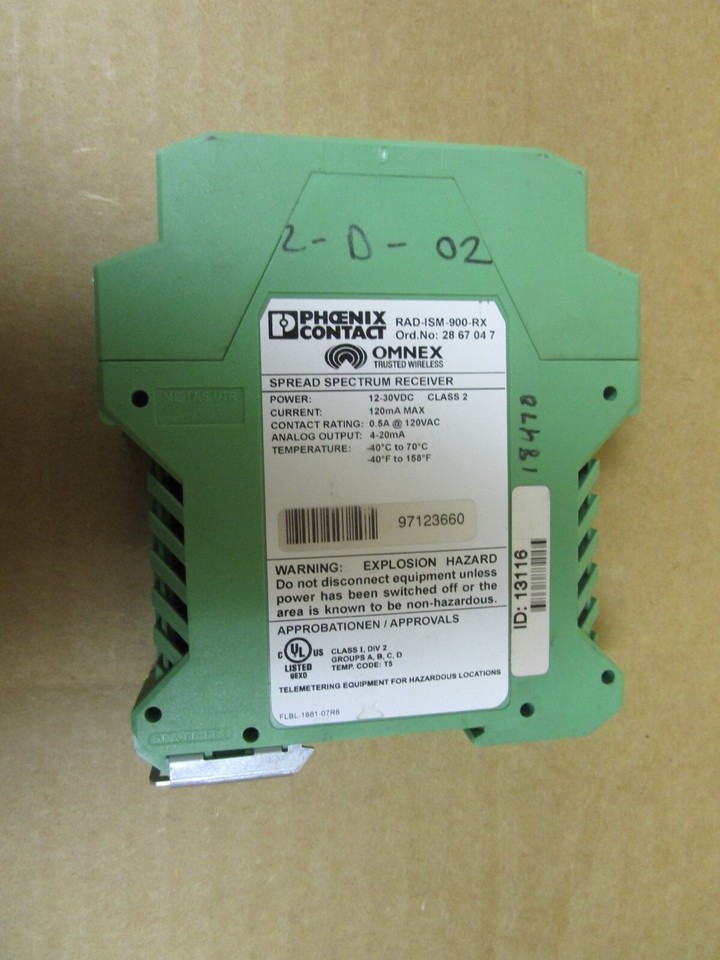 PHOENIX CONTACT SPREAD SPECTRUM RECEIVER RAD-ISM-900-RX 12-30 VDC | eBay